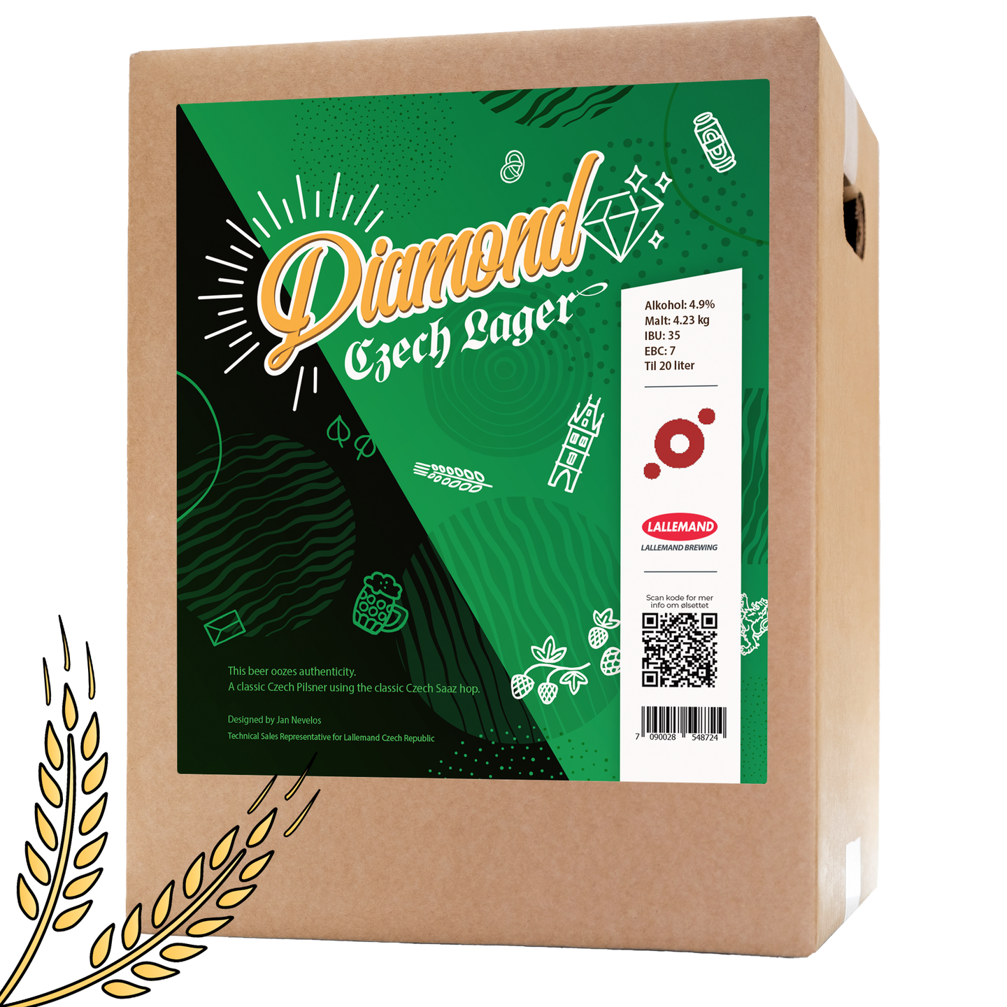 Diamond Czech Lager All-grain beer set – Kegland EU
